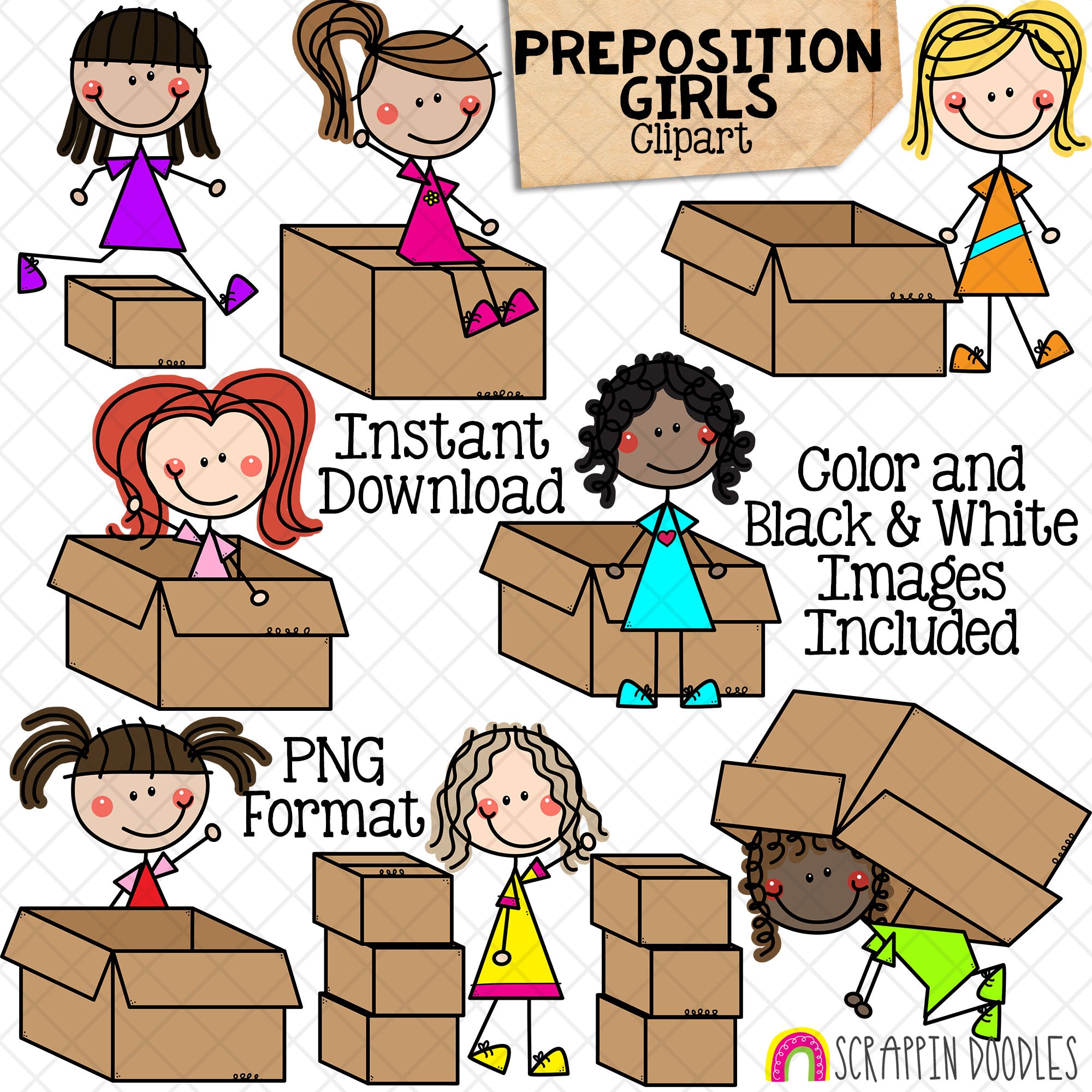 Clipart With Preposition Prepositions Clipart | TPT