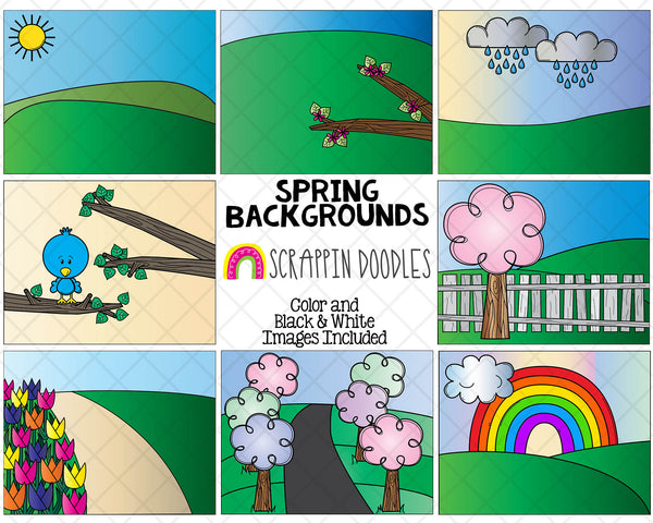 Spring Background Scenes - Seasonal Back Grounds - Letter Size - CU ...