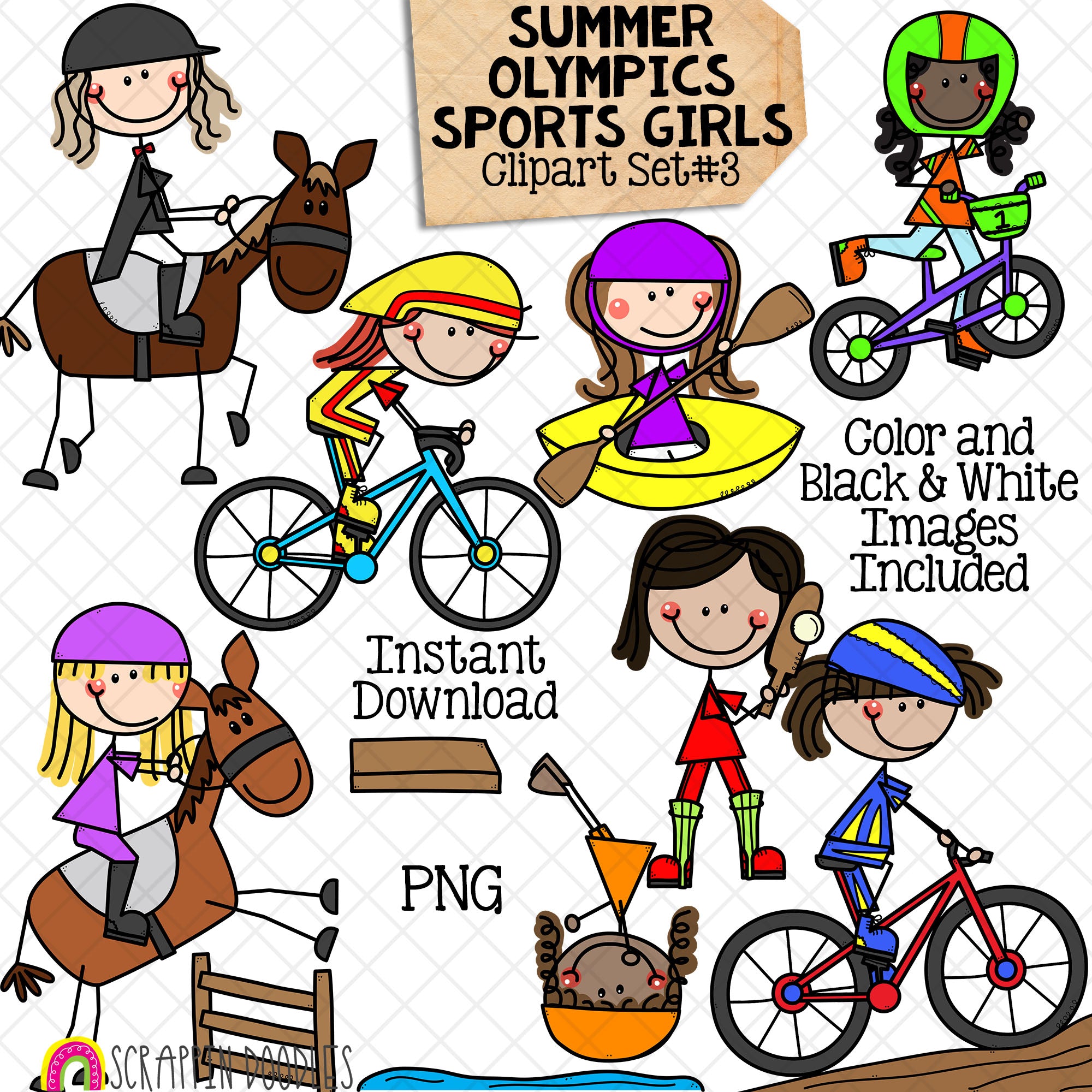 Summer Olympics Sports ClipArt Bundle - 49 Different Olympic Sports ...