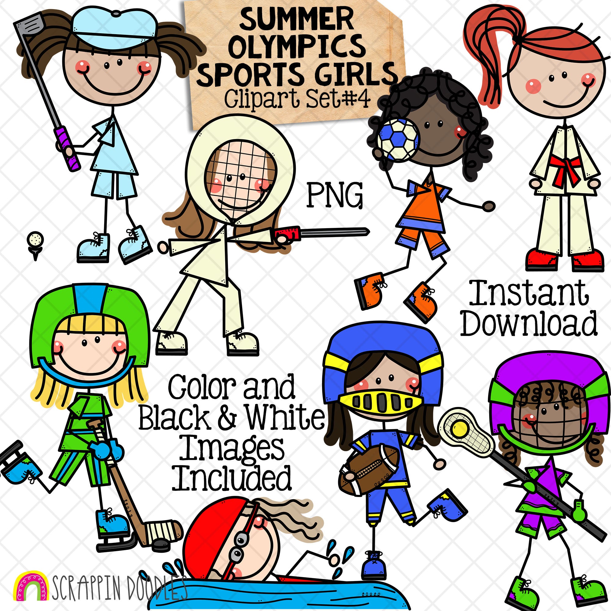 Summer Olympics Sports ClipArt Bundle - 49 Different Olympic Sports ...