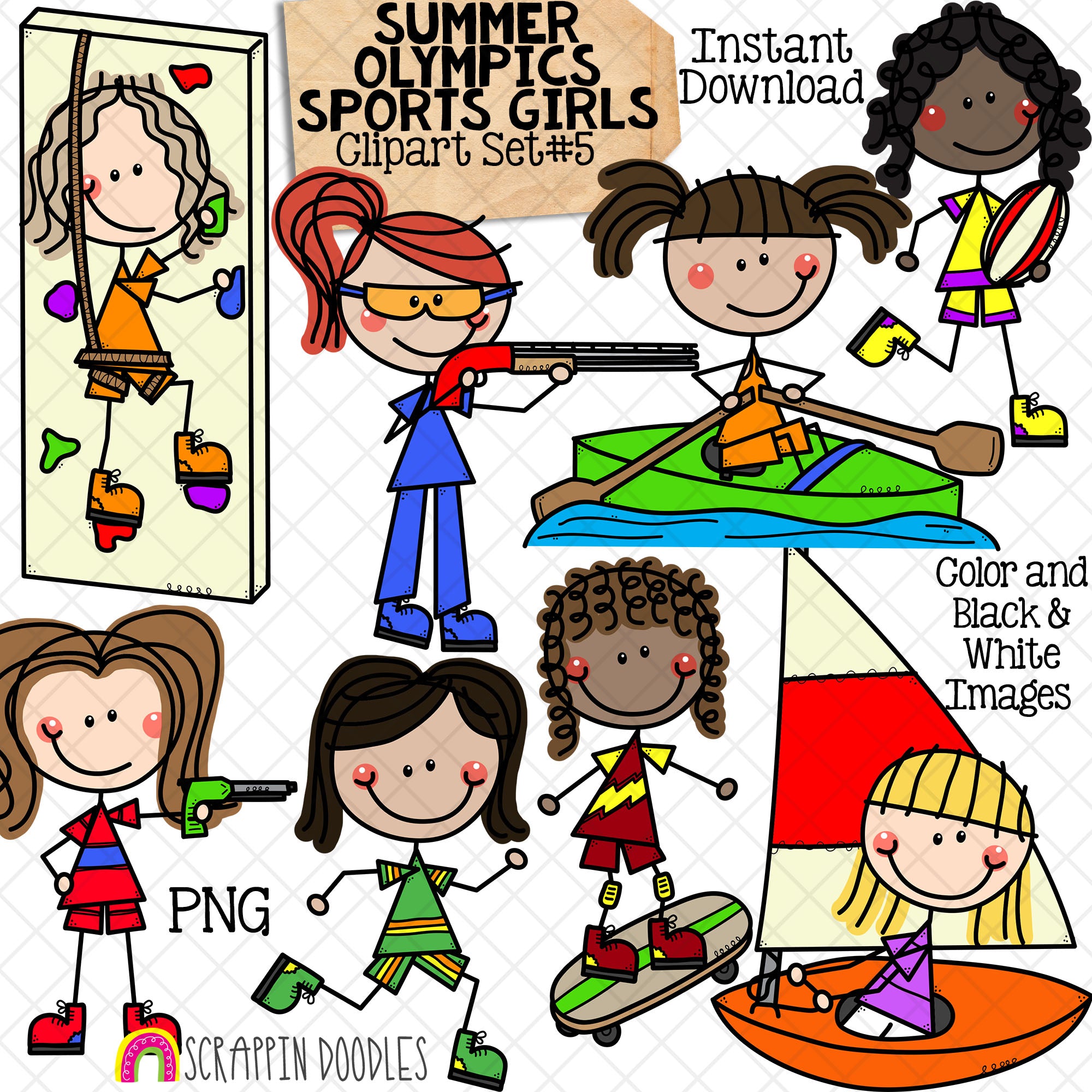 Summer Olympics Sports ClipArt Bundle - 49 Different Olympic Sports ...