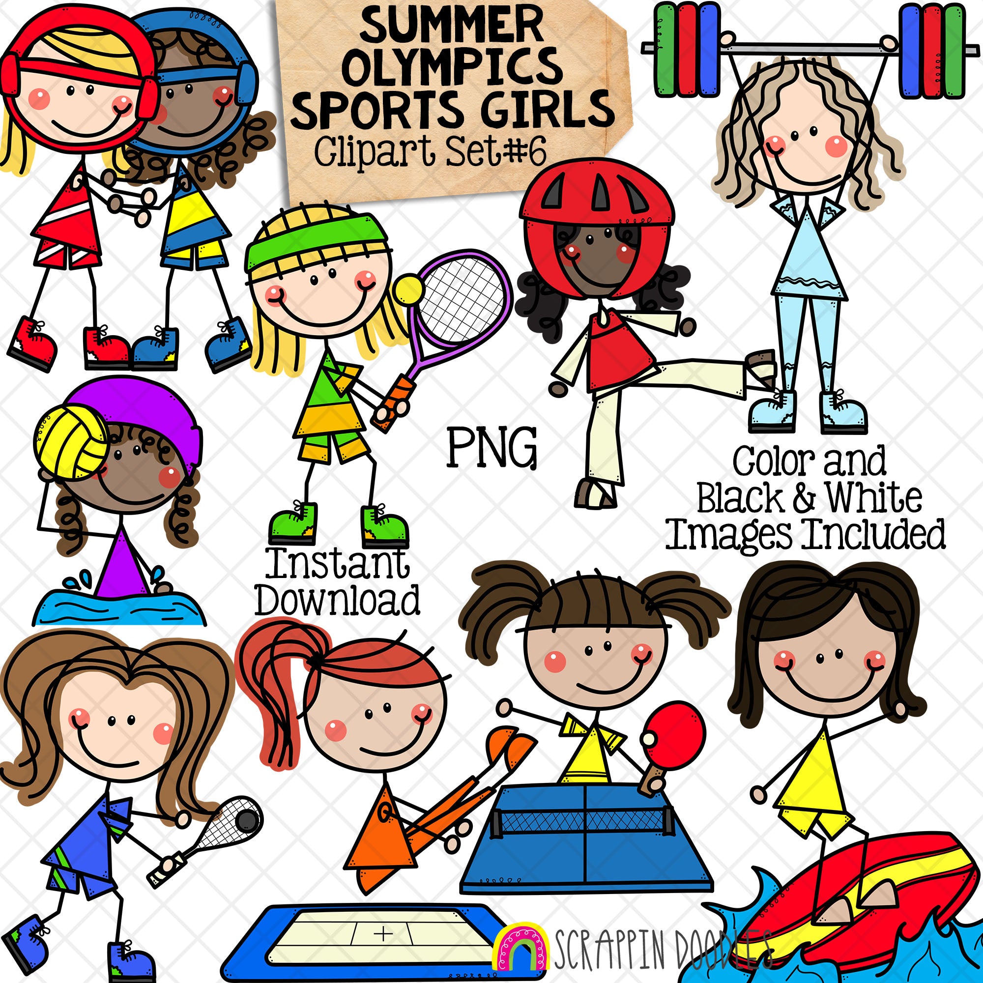 Summer Olympics Sports ClipArt Bundle - 49 Different Olympic Sports ...