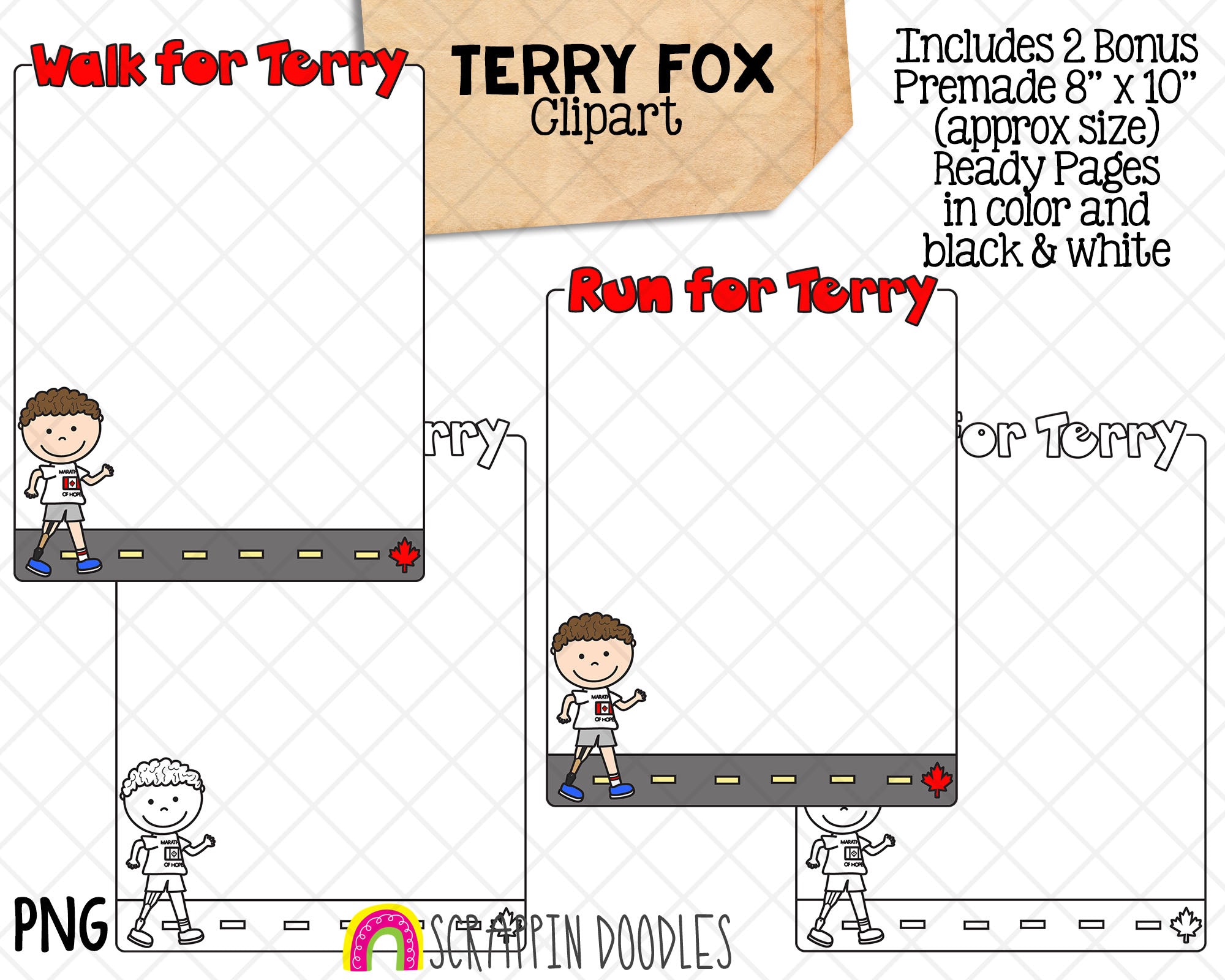 Terry Fox ClipArt - Marathon of Hope - Canadian Cancer Research Activi ...