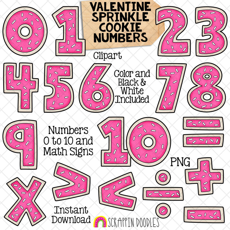 Valentine Cookie Alphabet ClipArt - Pink Sprinkle Cookie Letters Clip ...