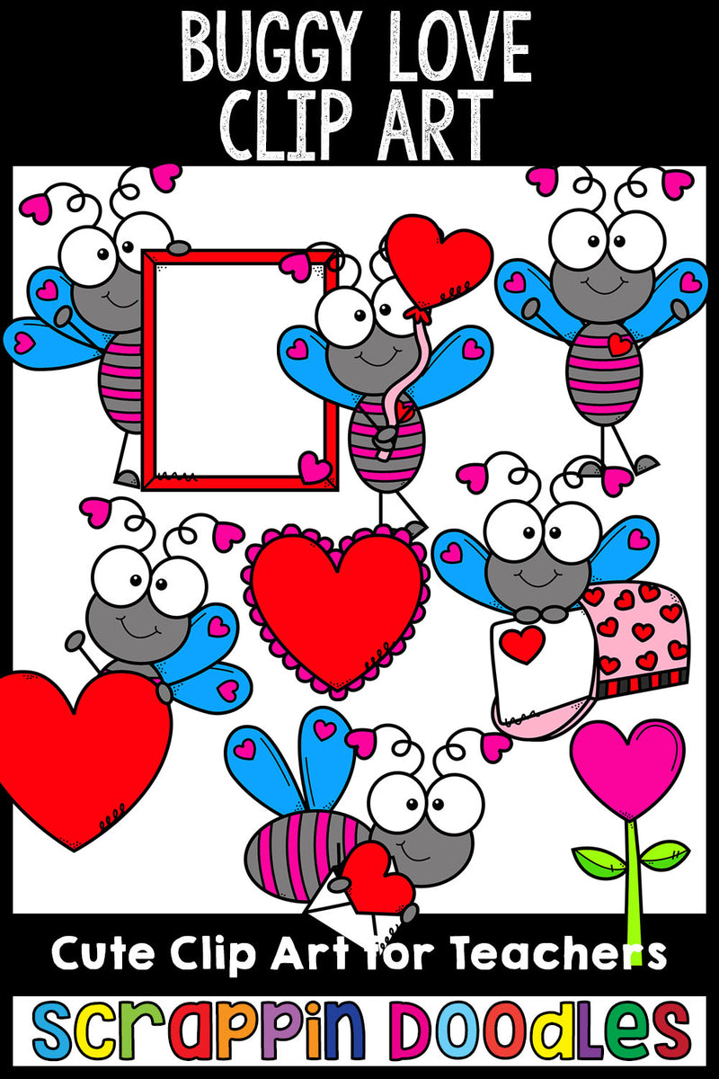 Buggy Love Valentine's Day Clip Art – Scrappin Doodles