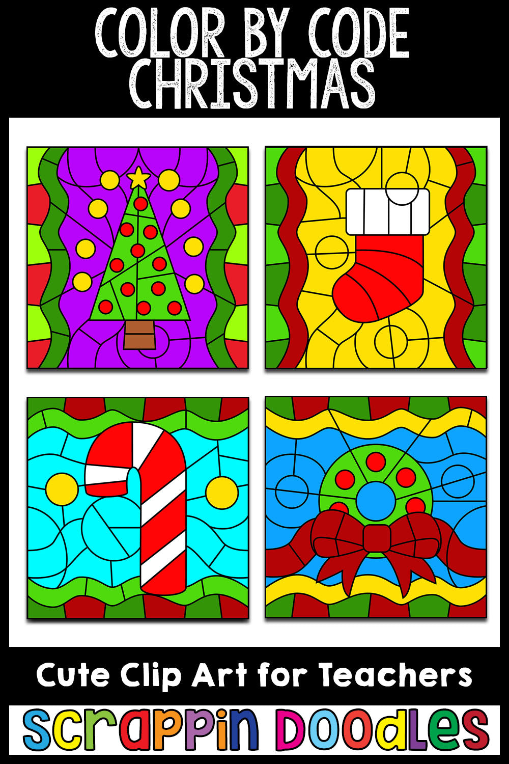 Christmas Color By Code Templates – Scrappin Doodles