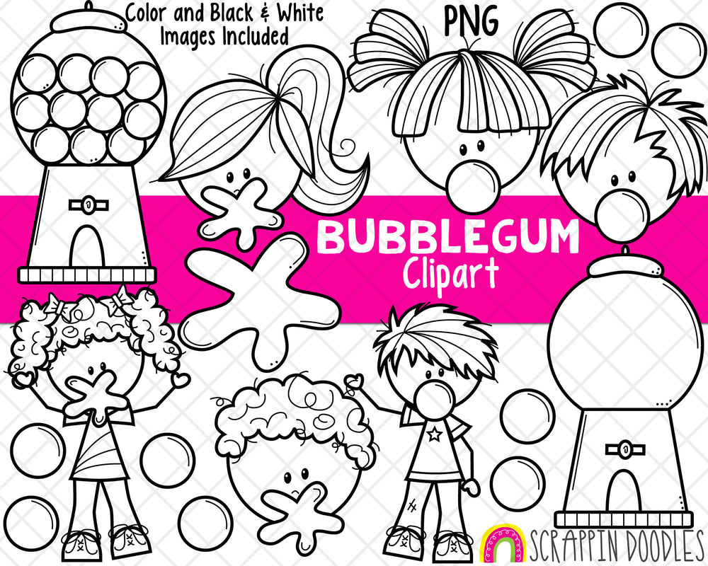 Bubblegum ClipArt - Gumball Machine Clipart – Scrappin Doodles