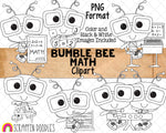 Bumble Bee Math ClipArt - Commercial Use - Sublimation - Hand Drawn PN ...