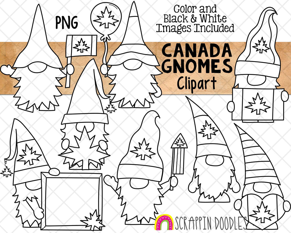 Canada Gnome ClipArt - Canada Day Gnomes - Canadian - July 1st - Patri – Scrappin Doodles