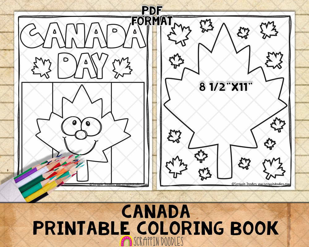 Canada Coloring Book - Canada Day Coloring Pages - Printable PDF Color ...