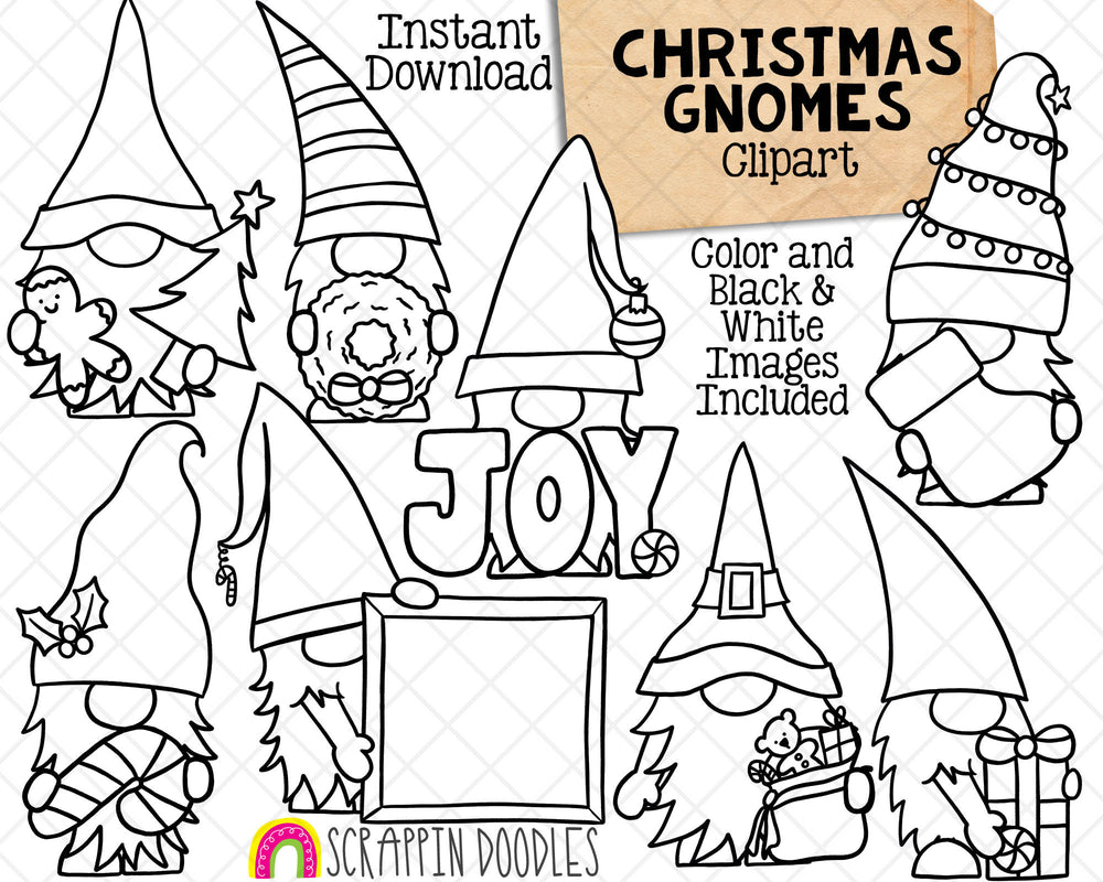 Christmas Gnome ClipArt - Gnome Sublimation PNG - Santa Garden Gnomes ...