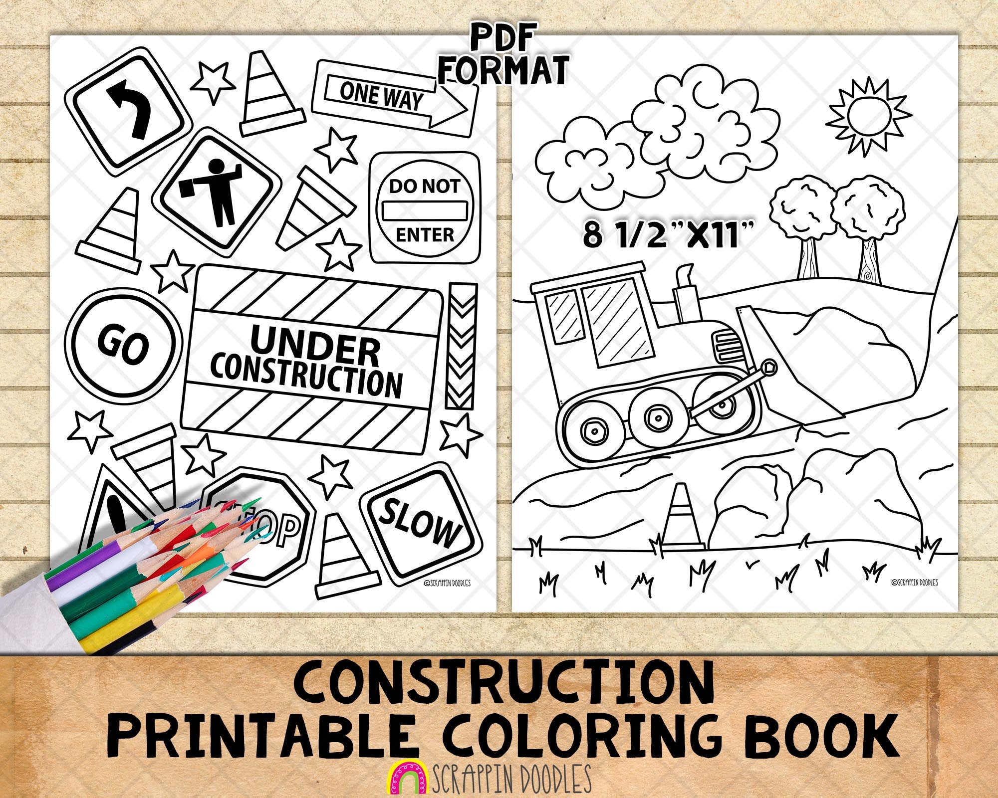 Construction Coloring Page