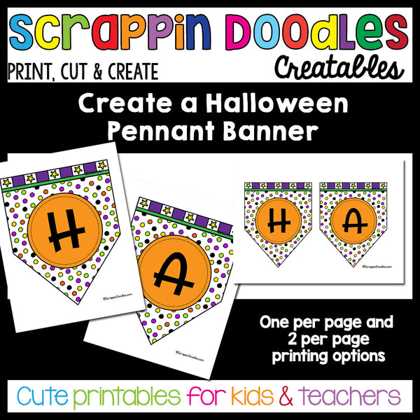 Create a Halloween Pennant Banner Craft – Scrappin Doodles