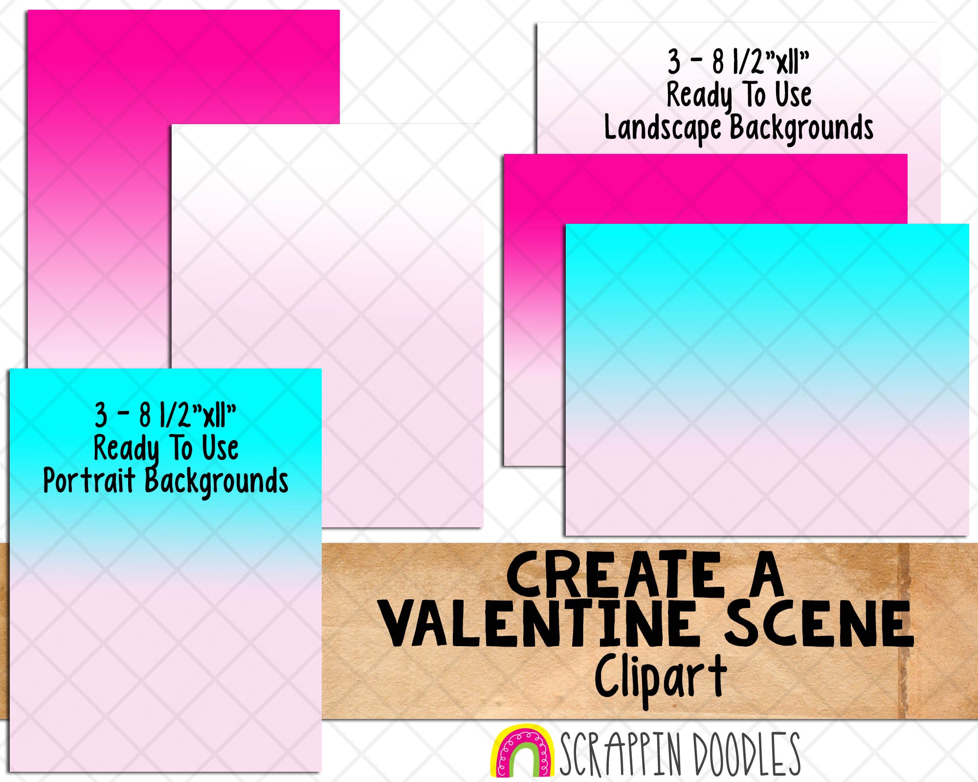 Valentine Scene Clip Art - Scene Creator - Valentine Backgrounds - Com ...