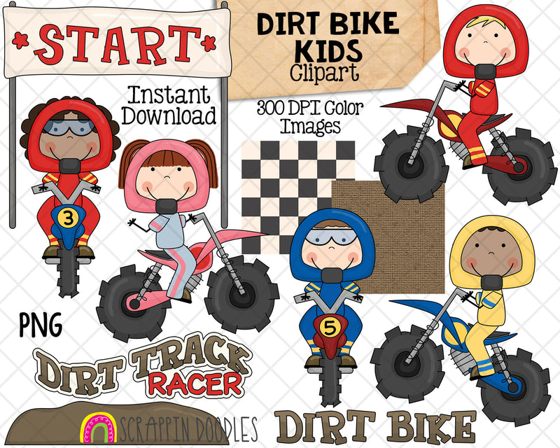 Kids Racing Clip Art