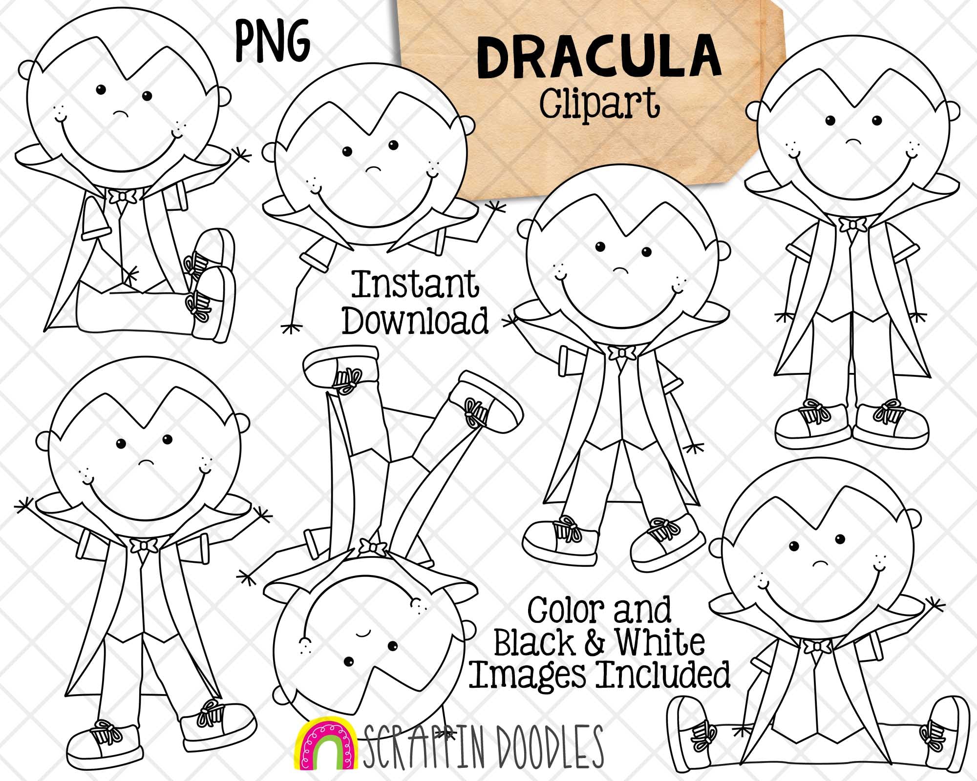 Vampire Clipart Black And White