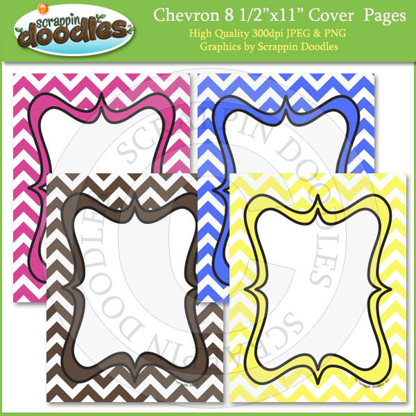 Chevron 8 1/2" x 11" Cover Pages – Scrappin Doodles