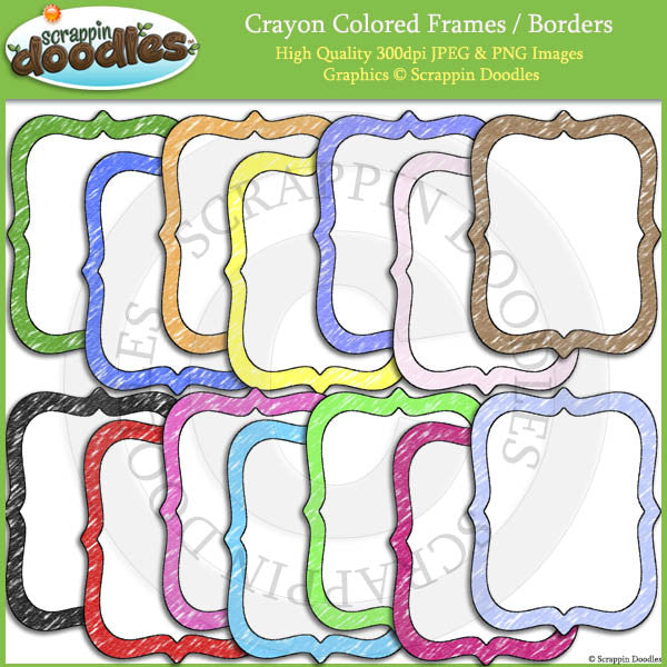 Crayons Border Clip Art