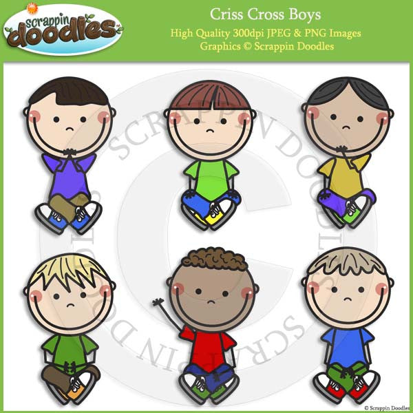 Sit Criss Cross Clipart Black And White