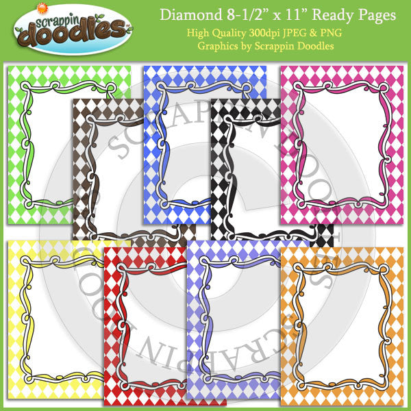 Diamond 8 1/2 x 11 Ready Pages – Scrappin Doodles