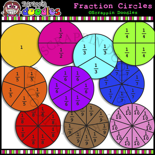 Fraction Circles Clip Art Fraction Circles Class Playground