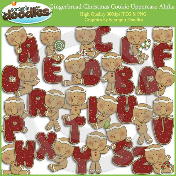 Gingerbread Christmas Cookie Alphabet – Scrappin Doodles