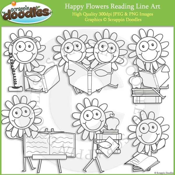 Happy Flowers Reading – Scrappin Doodles