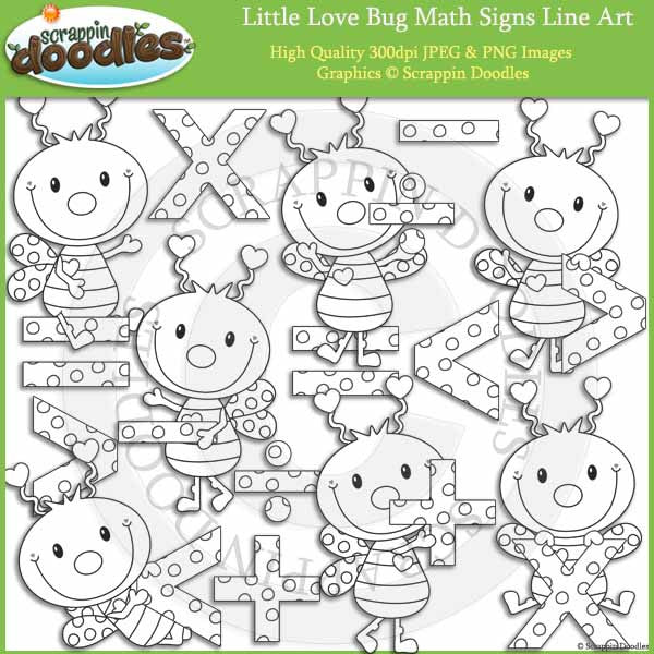 Little Love Bug Math Signs – Scrappin Doodles