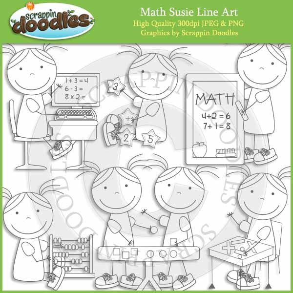 Math Clipart For Kids Black And White