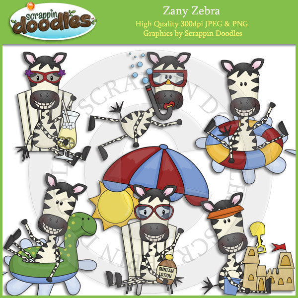 Zany Zebra Summer Fun – Scrappin Doodles