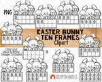 Easter Bunny Ten Frames ClipArt - Commercial Use PNG – Scrappin Doodles