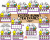 Easter Bunny Ten Frames ClipArt - Commercial Use PNG – Scrappin Doodles