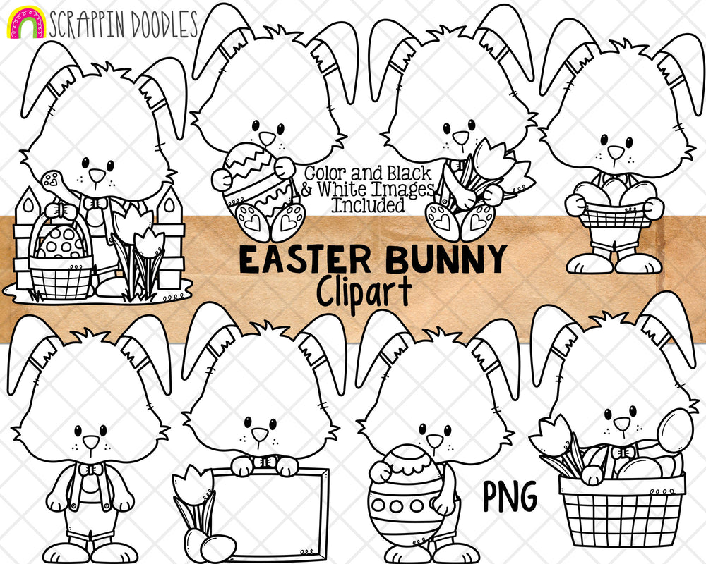 Easter Bunny ClipArt - Easter Eggs - Spring Rabbit Graphics - Easter S ...