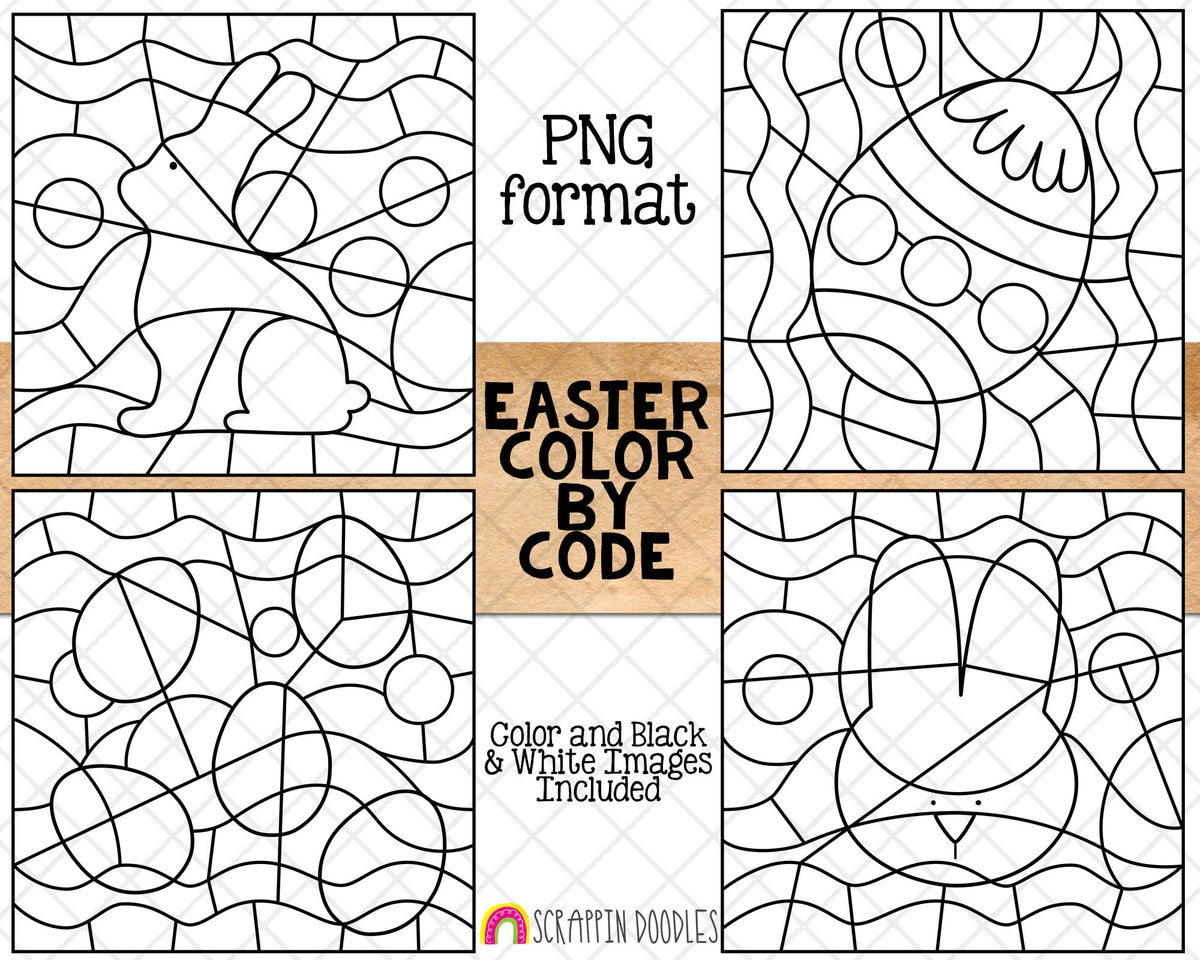 Easter Color By Code Templates – Scrappin Doodles