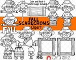Fall Scarecrows ClipArt - Commercial Use Scarecrow Clipart – Scrappin ...