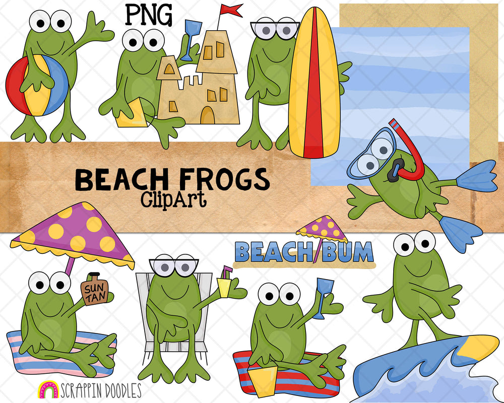 Frogs ClipArt Bundle - Frog ClipArt - Open License – Scrappin Doodles