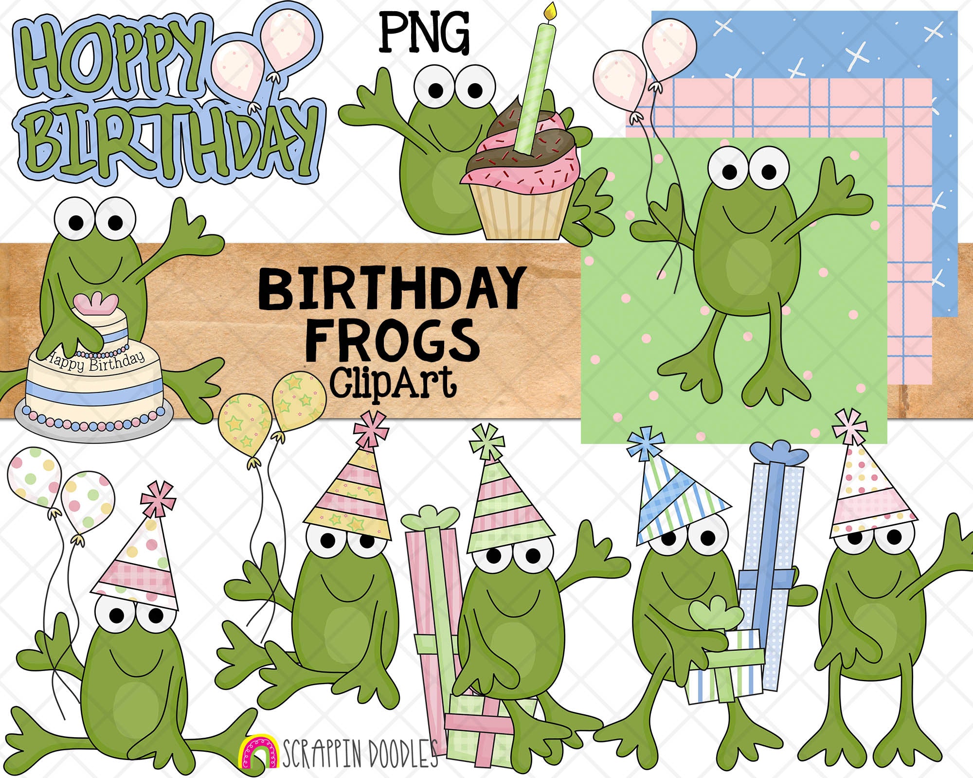 Frogs ClipArt Bundle - Frog ClipArt - Open License – Scrappin Doodles