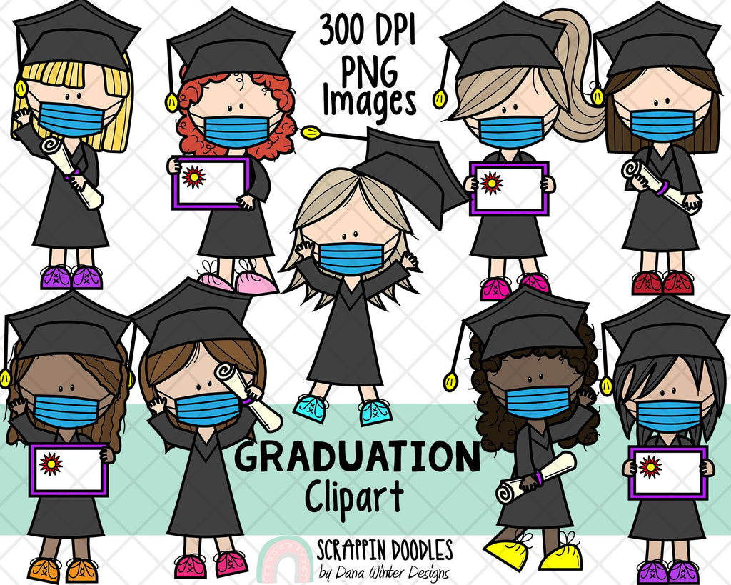 Graduation ClipArt - Graduate Girls - Graduation Girl - Girls Wearing ...