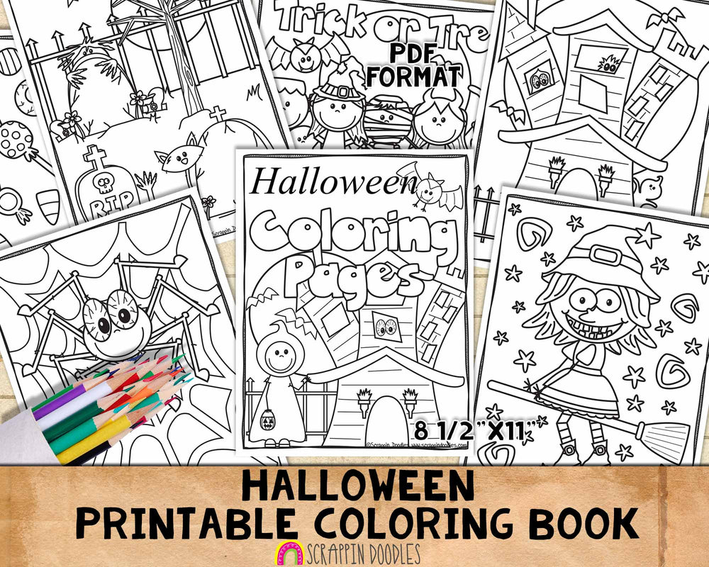Halloween Coloring Book - Halloween Coloring Pages - Printable PDF Col ...