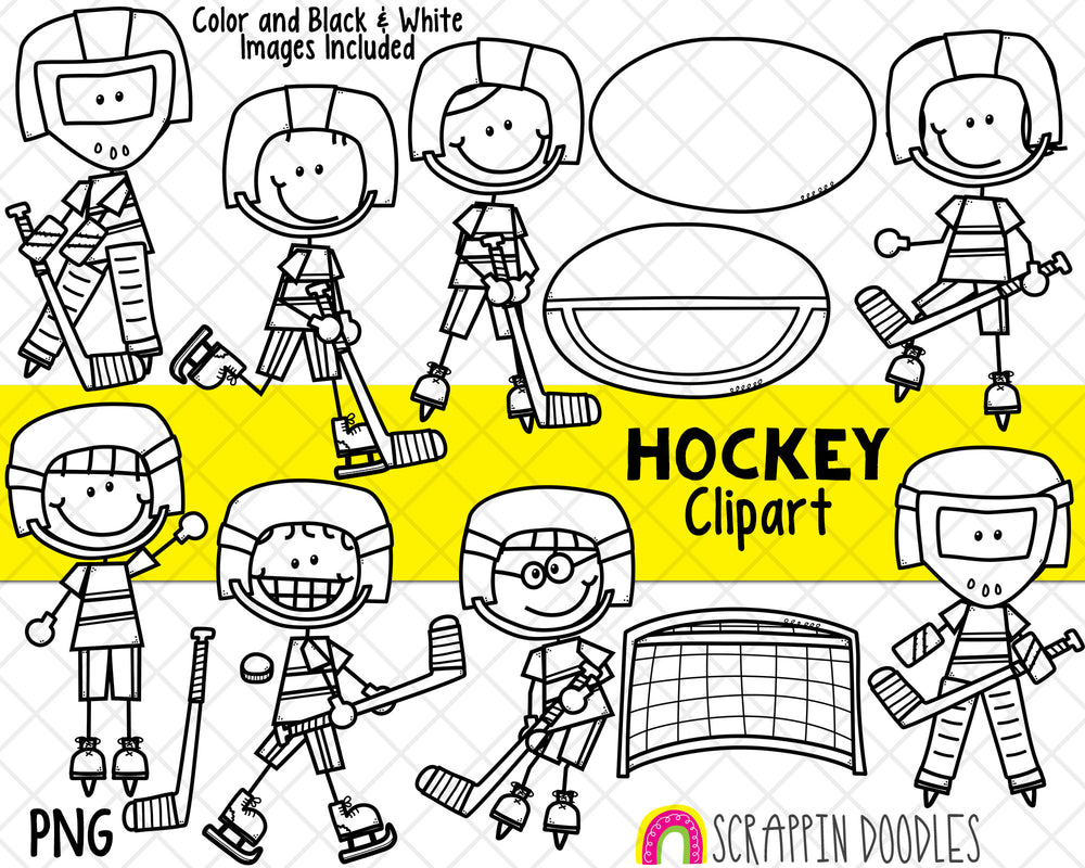 Hockey Clipart - Boys Playing Hockey Clipart - Goalie - Hockey Boys ...