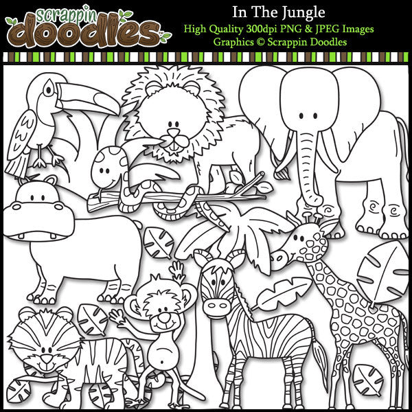 Jungle Clip Art Black And White