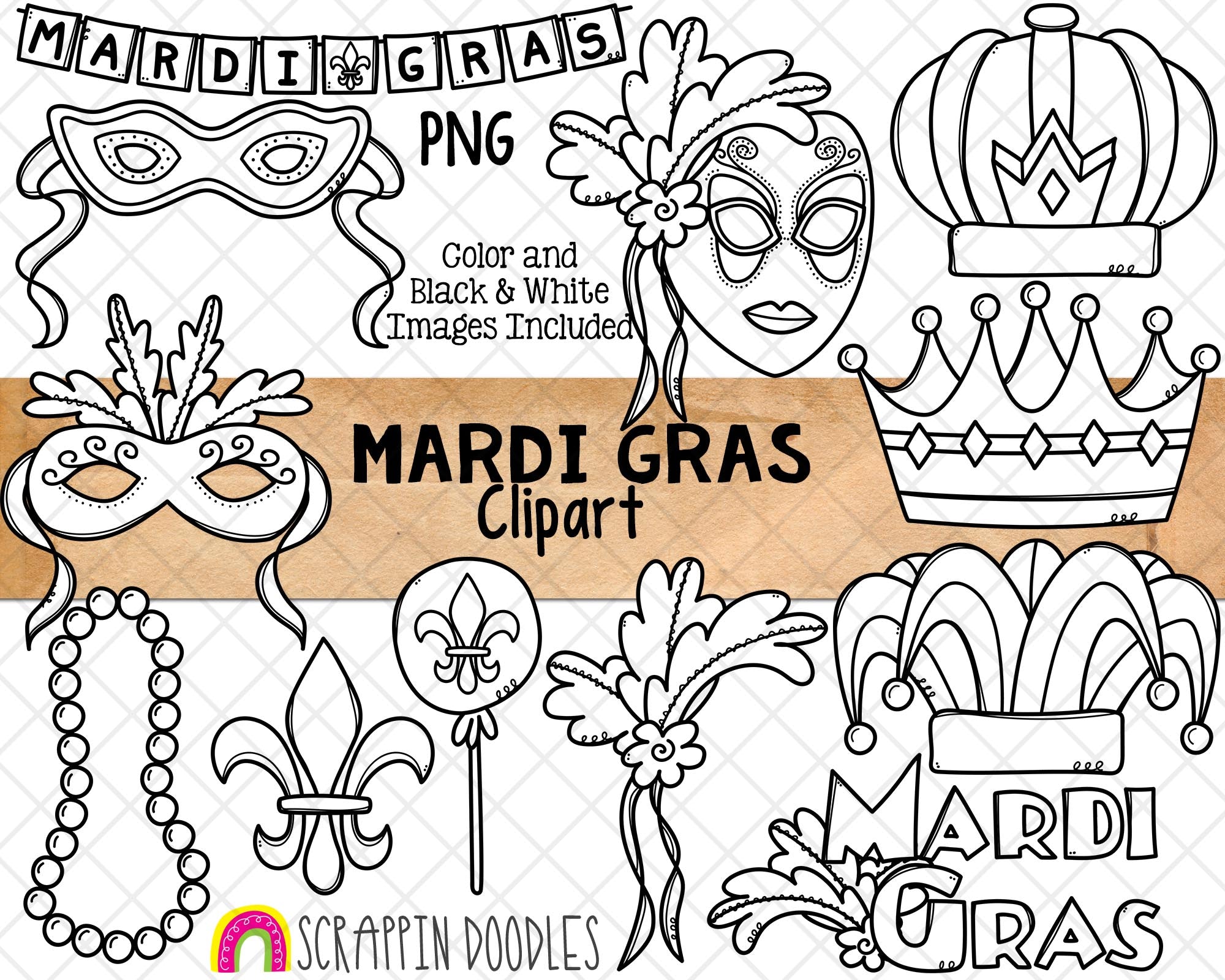 Mardi Gras Clip Art Borders