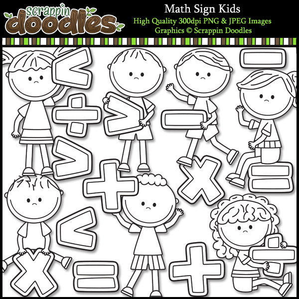 Math Sign Kids – Scrappin Doodles