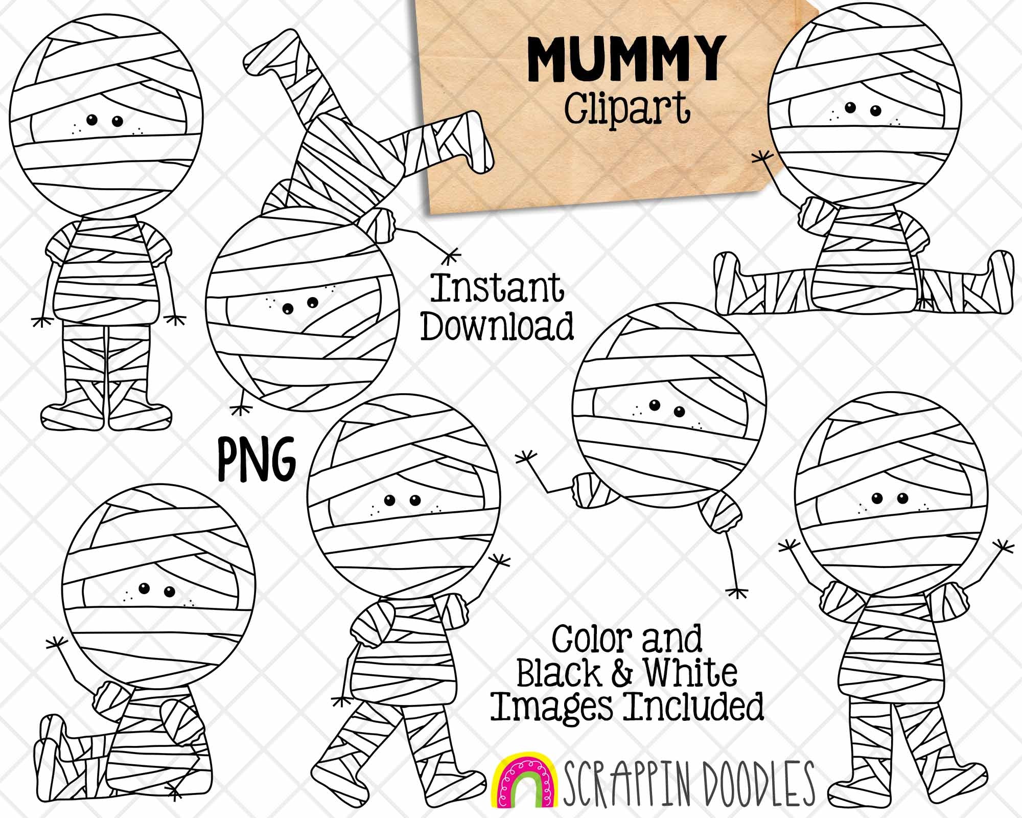 Mummy Clipart Black And White