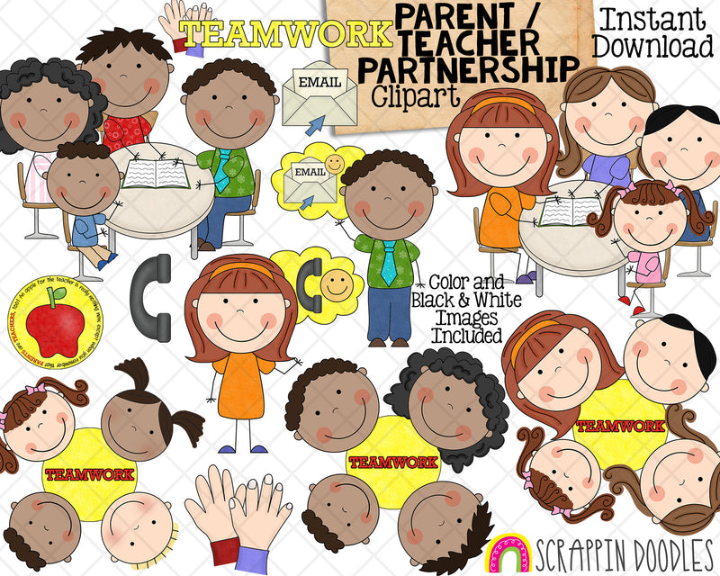 Kids Teamwork Clip Art