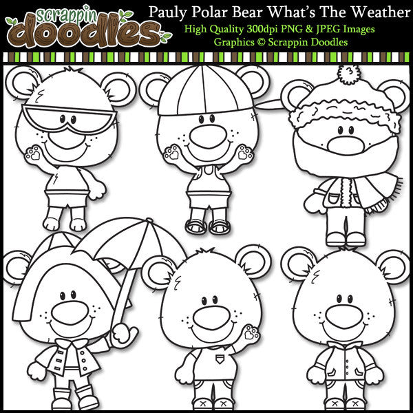 Pauly Polar Bear What's the Weather – Scrappin Doodles