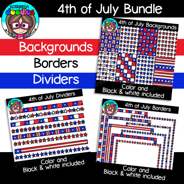 July Border Clipart