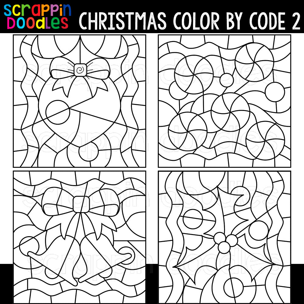 Christmas Color By Code Templates 2 – Scrappin Doodles