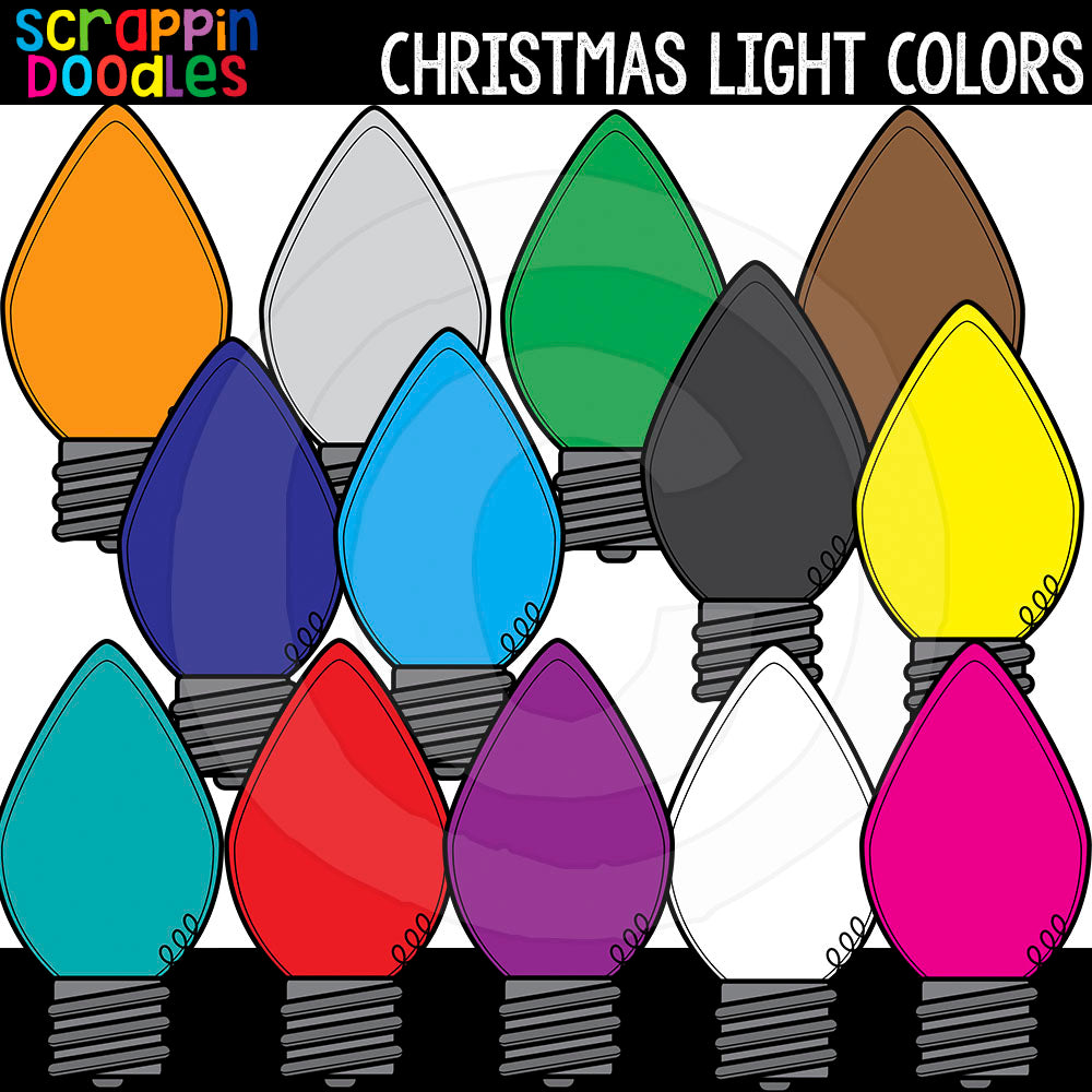 Colored Christmas Lights Clip Art