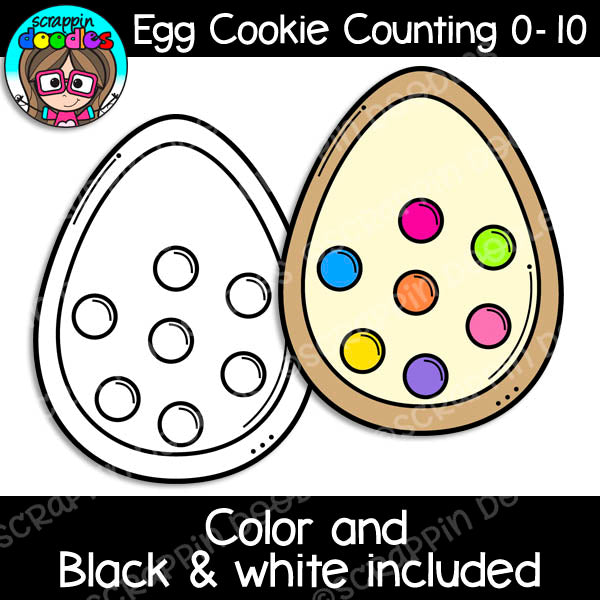 Easter Egg Cookie Counting Clip Art – Scrappin Doodles